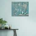 dashuaibi-Farmhouse Teal Flower Wall Art Rustic Teal Floral Butterfly ...