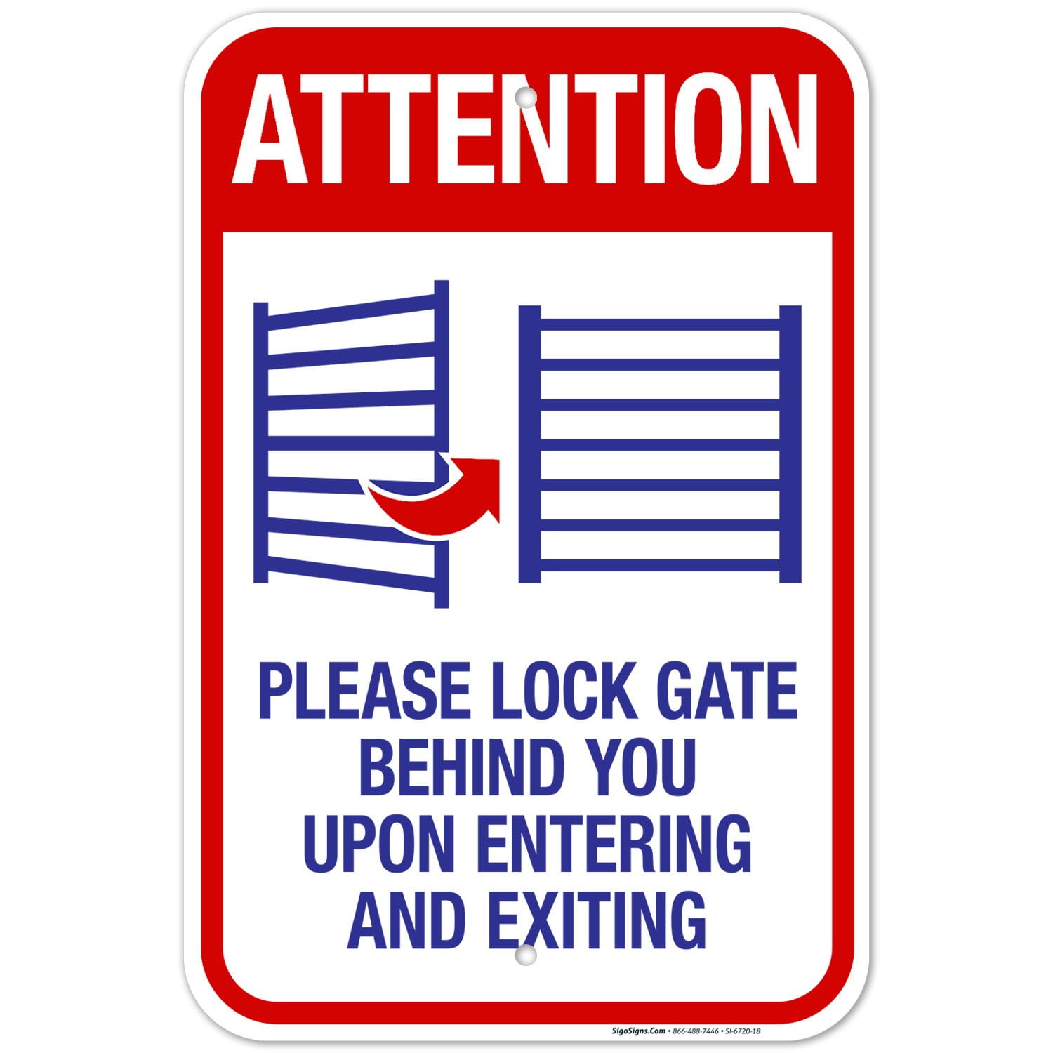 Attention Please Lock Gate Behind You Upon Entering And Exiting Sign ...