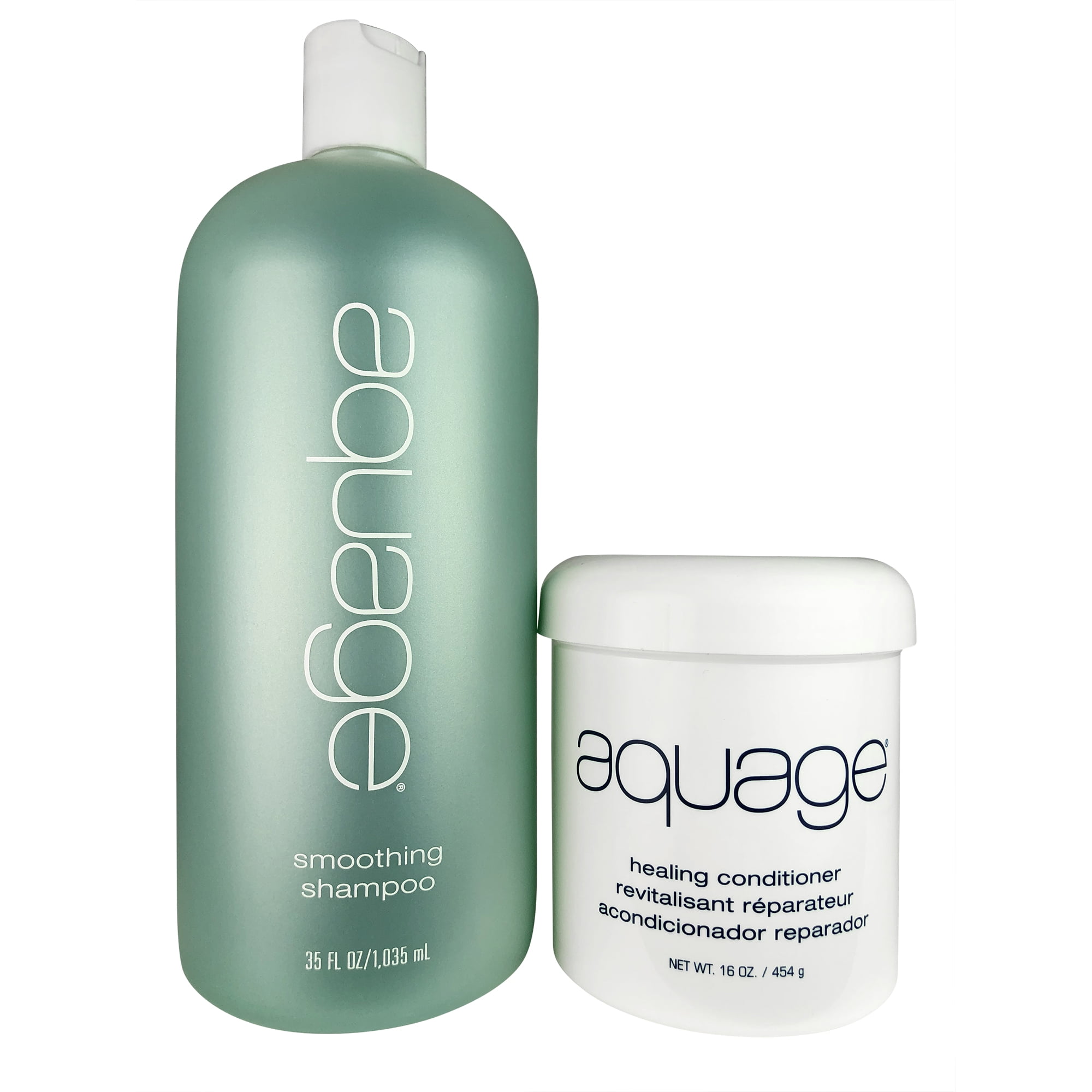 Aquage Smoothing Shamp. 35 oz and Healing Cond. 16 oz DUO with Sea ...