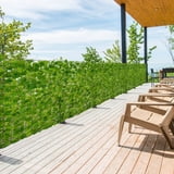 Costway 120" x 40" Artificial Ivy Privacy Fence Indoor Outdoor Green ...