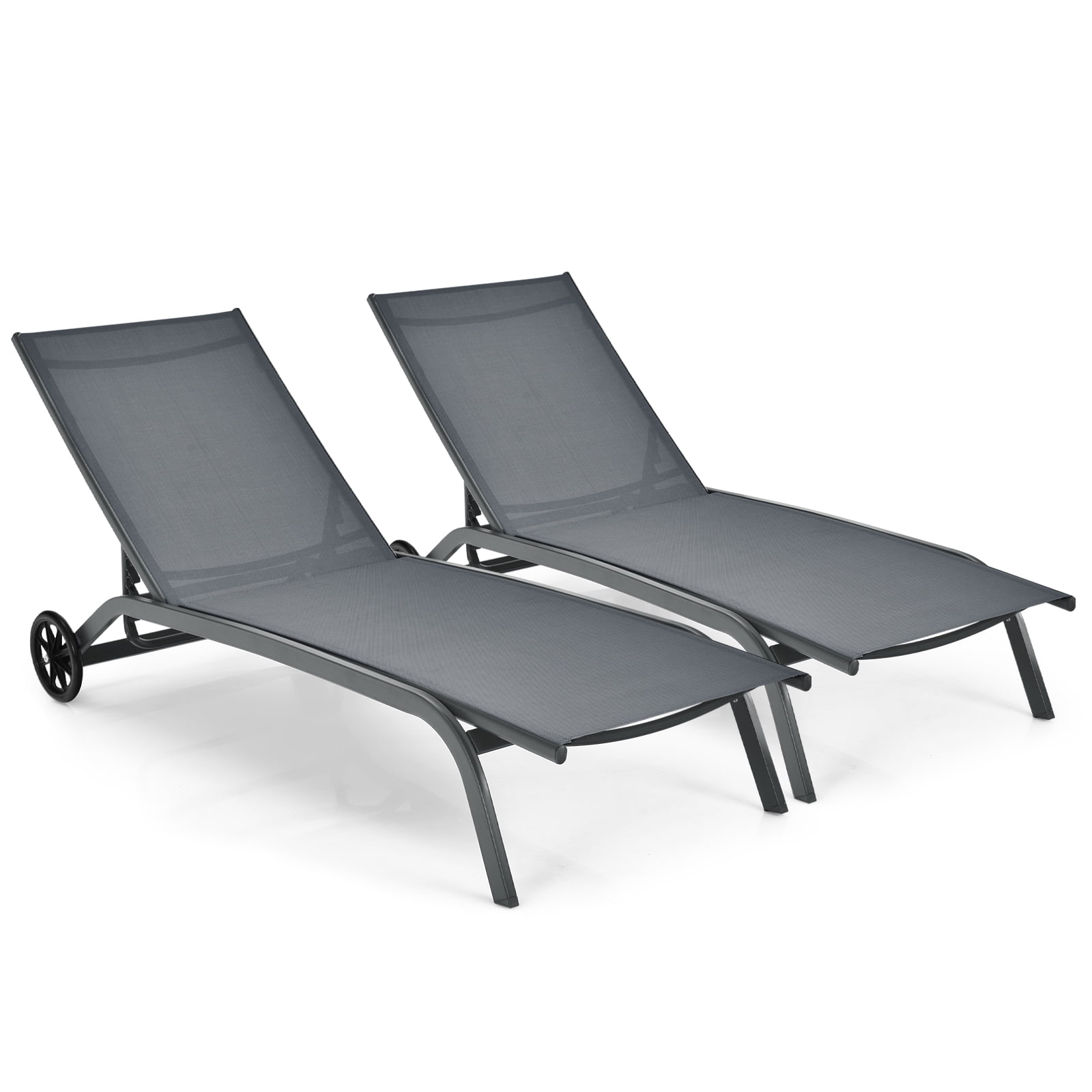 Click here for Costway 2pcs Patio Lounge Chair Chaise Adjustable... prices