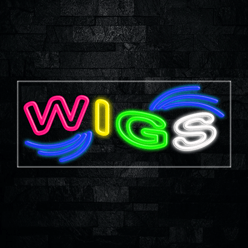 Wigs-LED Neon Sign 30"L x 12"H #30930 - Walmart.com