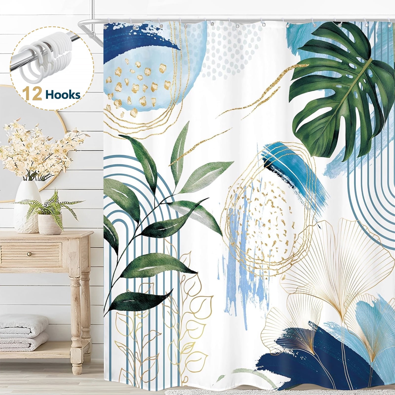 Click here for Dznils Boho Shower Curtain With Hooks  Modern Abst... prices