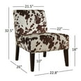 Chelsea Lane Maxfield Cowhide Print Lounge Accent Chair, Brown ...