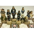 Japanese Samurai Warrior Chess Set with 14" Mosaic Color Board Oriental ...