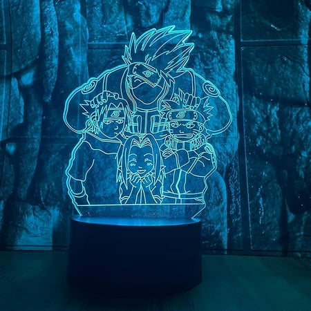 3d Night Light Led 3d Led Night Light Anime Uzumaki Naruto Kakashi ...