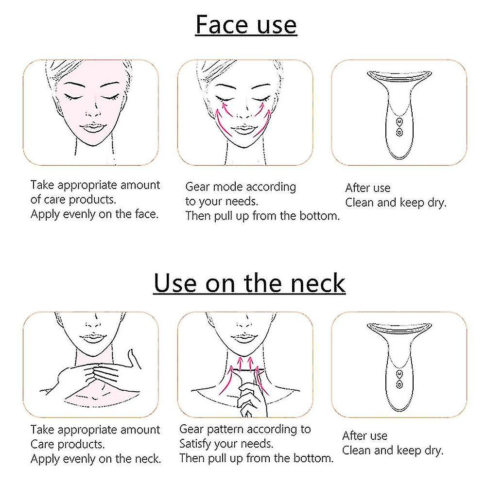 Neck beauty device, skin rejuvenation, facial lifting and tightening ...