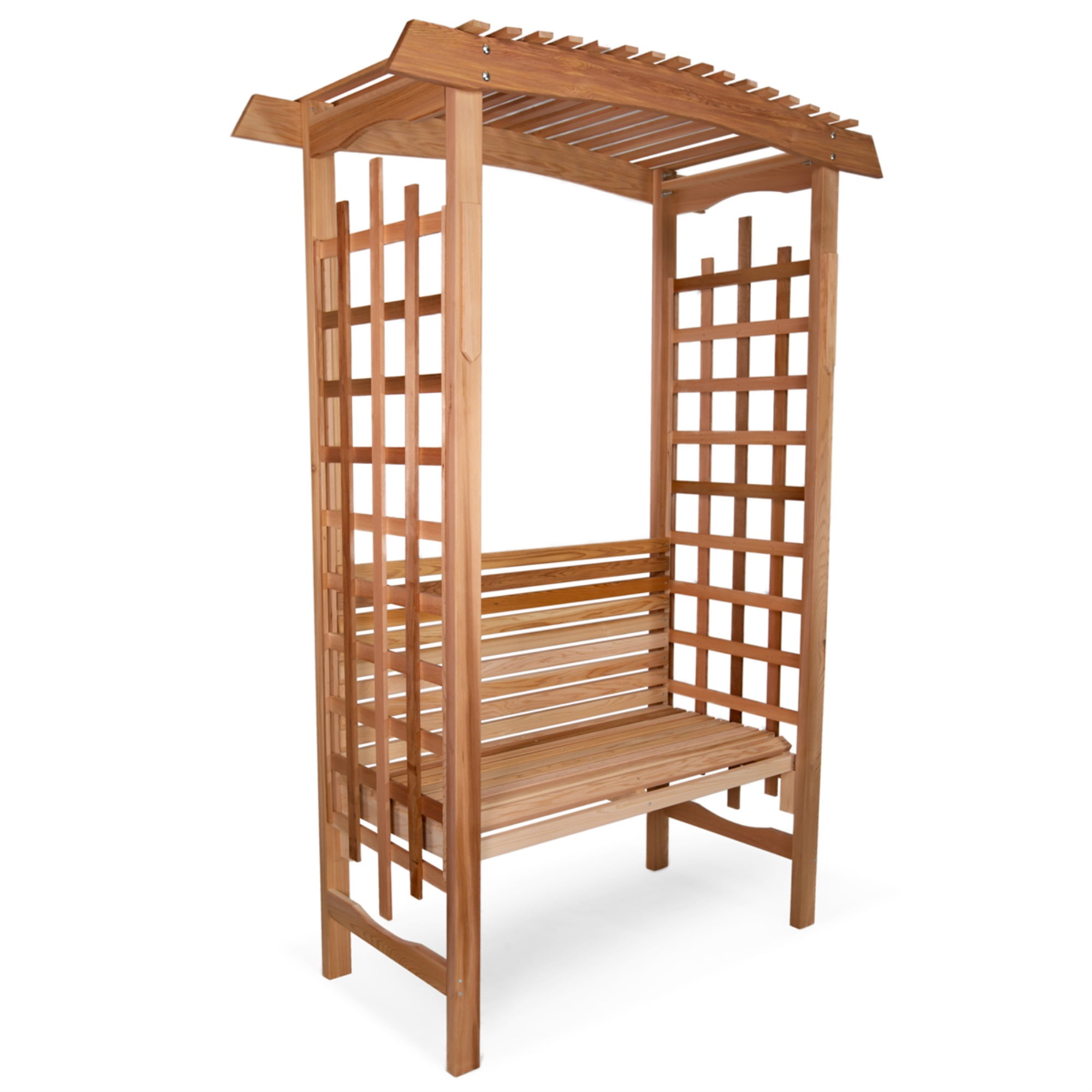 Click here for All Things Cedar 5-Ft Garden Arbor With Bench prices
