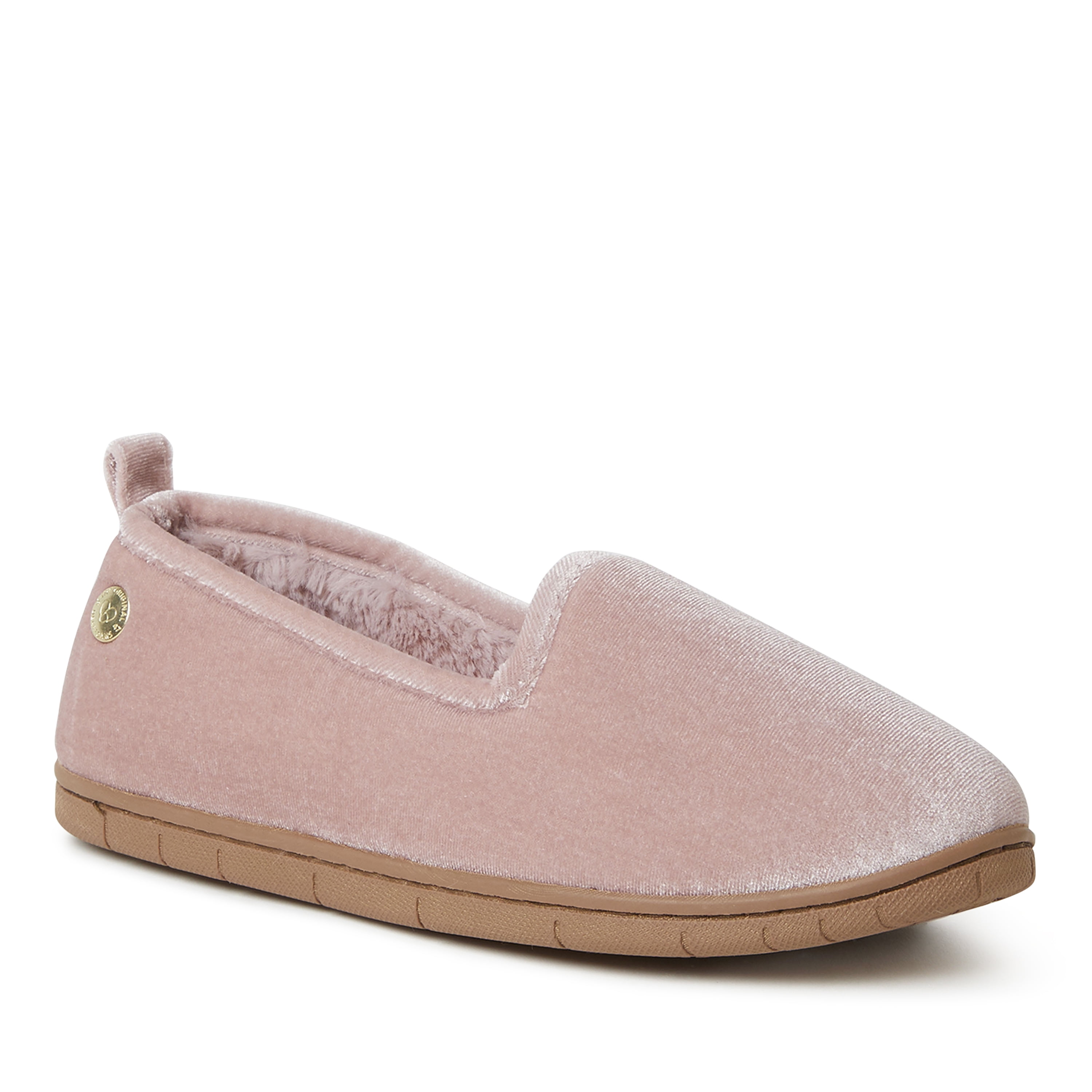Dearfoams Women's Rachel Shiny Velour Closed Back Slipper - Walmart.com