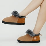 Ecetana Women's Fuzzy Memory Foam Closed Back Slippers Faux Fur Lined House Shoes - Walmart.com