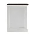 Distressed White and Deep Brown Three Drawer Nightstand - Walmart.com