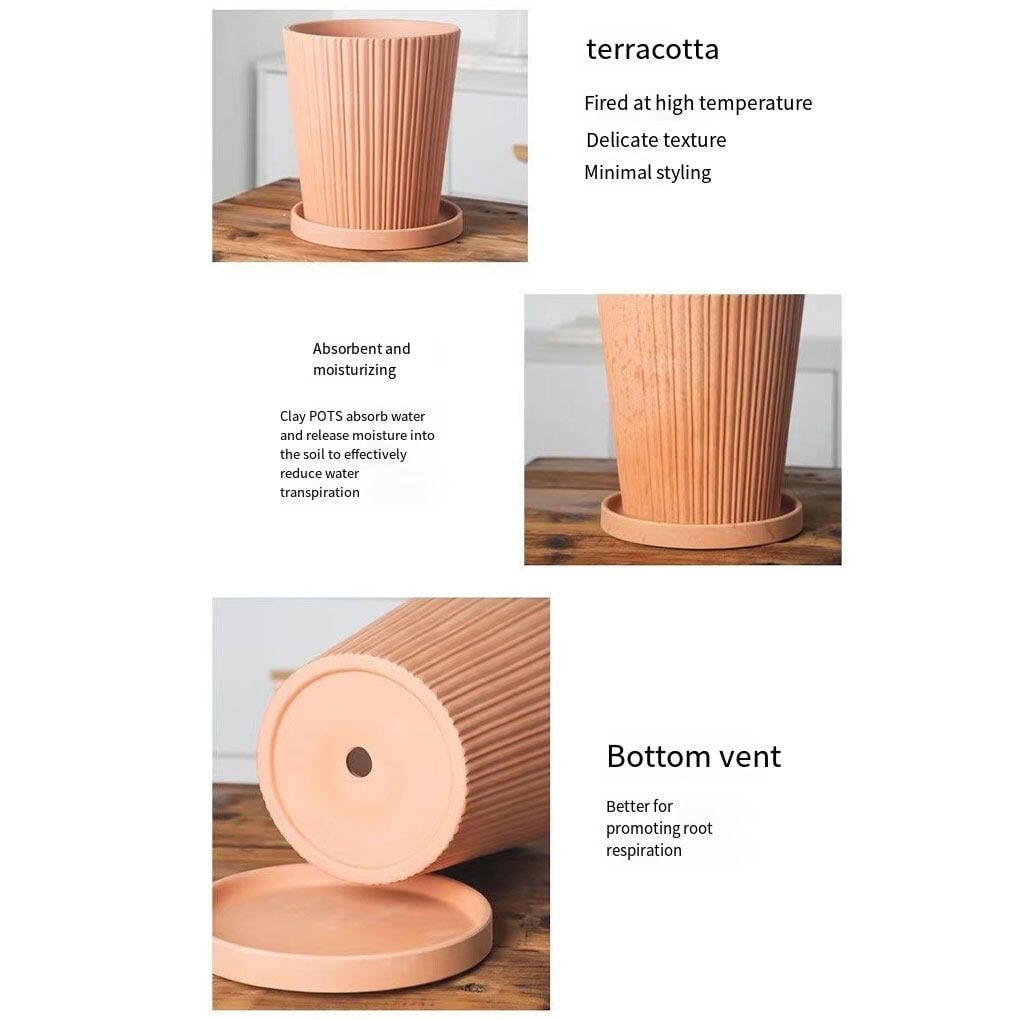 Click here for Facefd Red Pottery Flower Pot Breathable Garden Of... prices