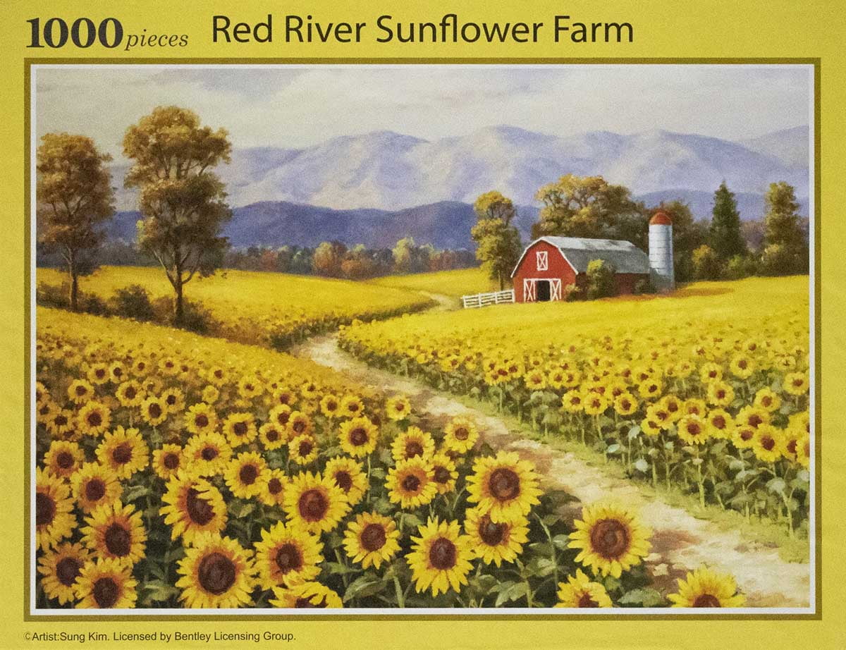 Red River Sunflower Farm, a 1000-piece Puzzle by Puzzlelife - Walmart.com