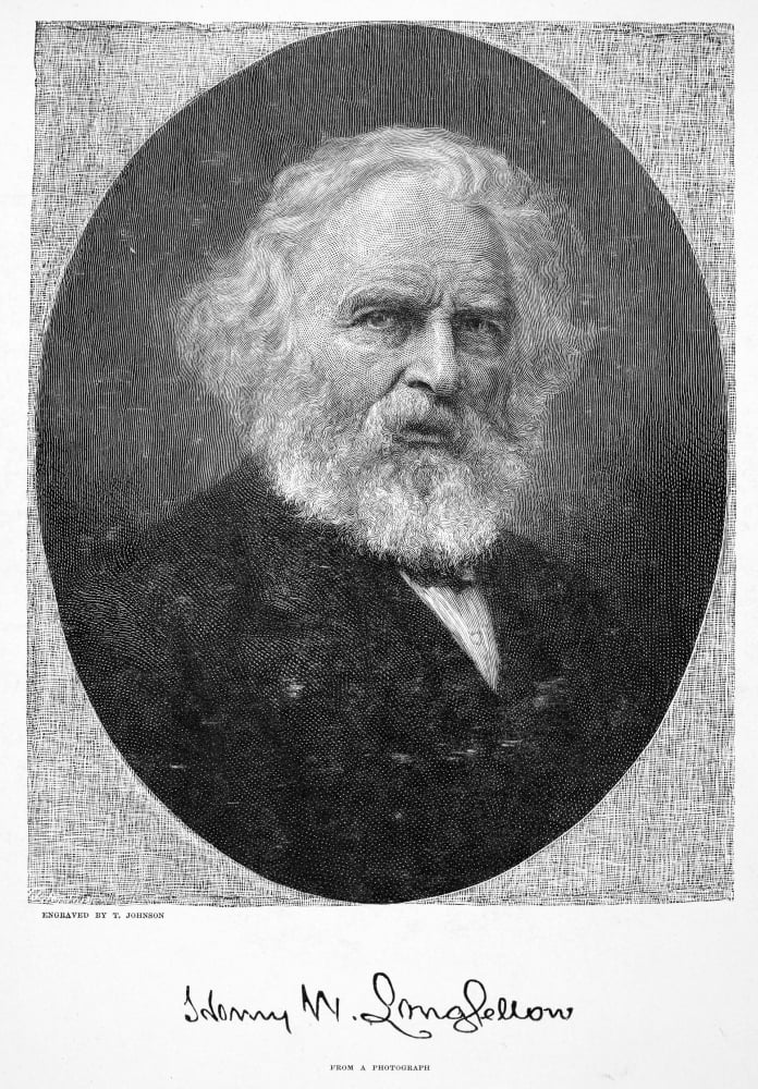 Henry Wadsworth Longfellow /N(1807-1882). American Poet. Wood Engraving ...