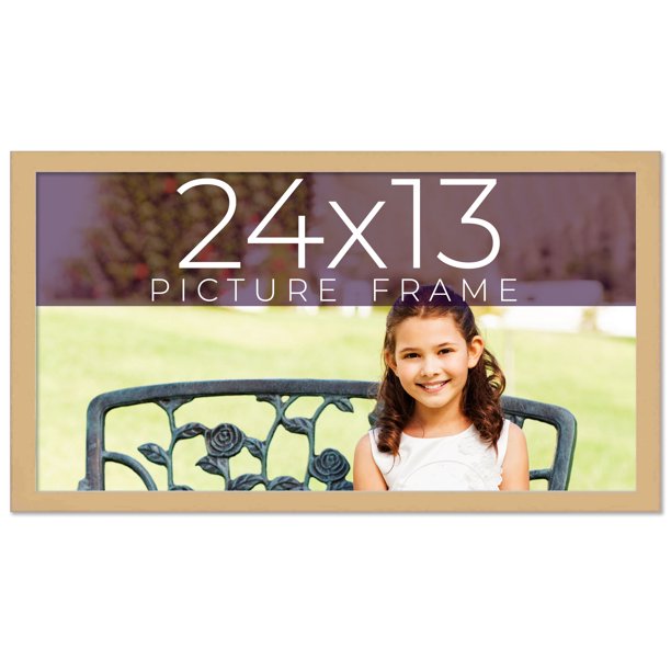 24x13 Shadow Box Frame Brown | 0.875 inches Deep Real Wood Contemporary ...