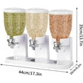 White Triple-Head Countertop Food Dispenser, Oatmeal Cereal Machine ...