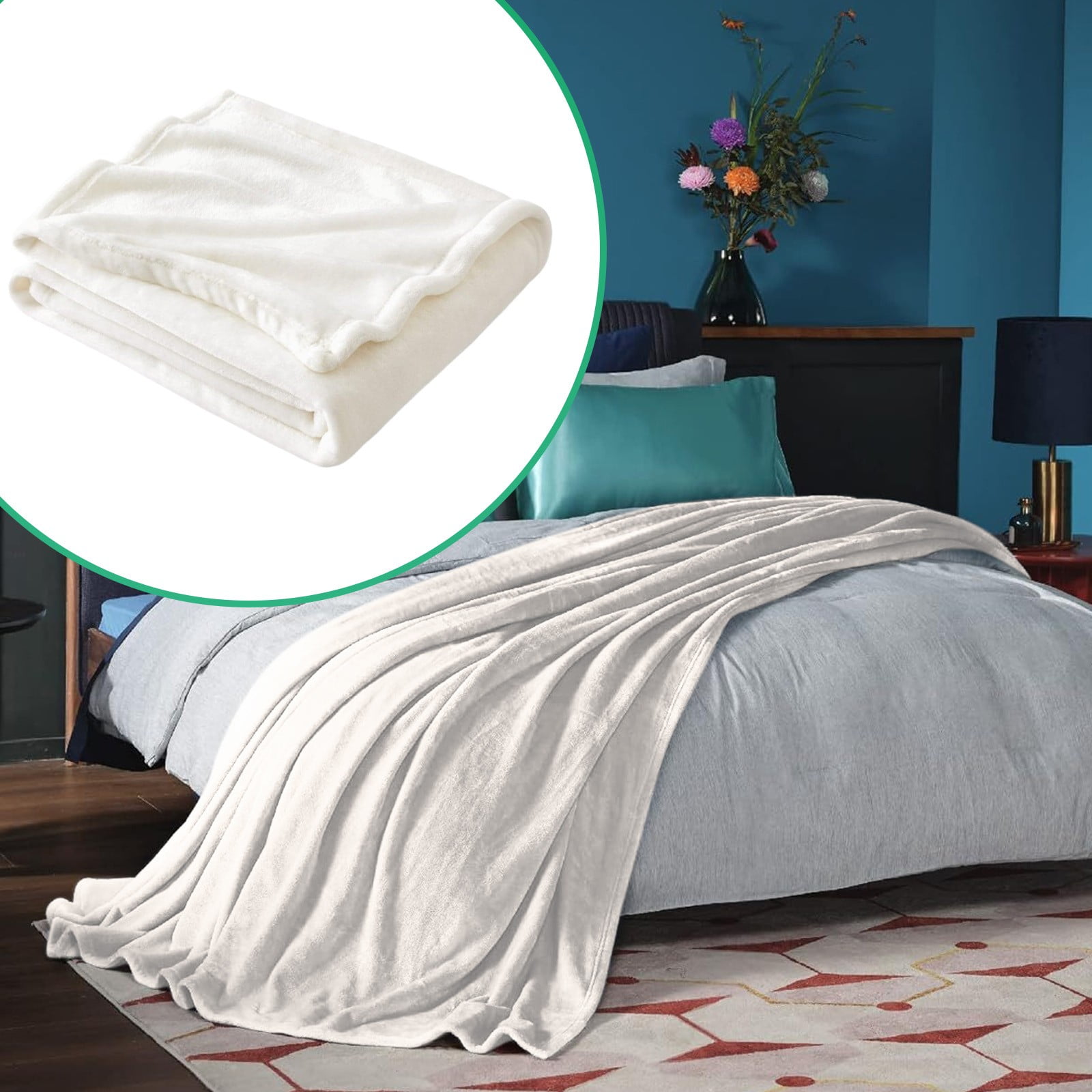 Click here for Cozival Lightweight Plush Flannel Blanket  Ultra S... prices