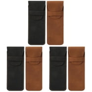 RETON 4 Packs Leather Pocket Protector, Black and Brown Pen Pouch ...