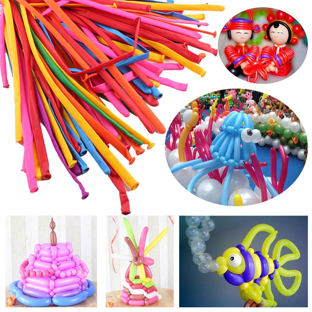 Generic 100pcs Magic Long Animal Making Balloons Twist Latex Party Balloon Diy Decor None