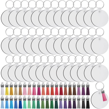 160 Pieces Sublimation Keychain Blanks Set Key Rings Sublimation Blanks ...