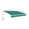 13x8ft Retractable Patio Awning, Sun Shade Shelter w/Crank, UV & Water ...