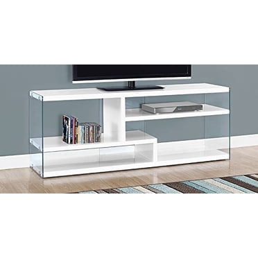 Jumpluff Metal/Glass 3-Tier Console Table/Media Stand - Walmart.com