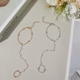 2Pcs 2 Colors Alloy Satellite Chains Finger Ring Bracelets for Women ...