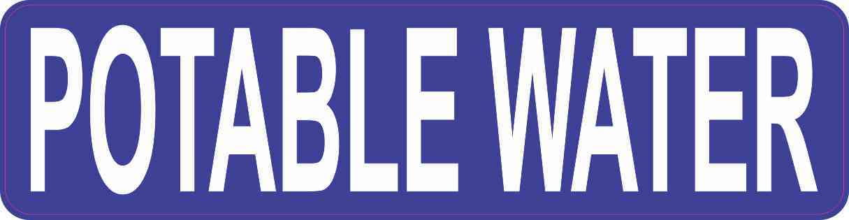 8inx2in Pipe Marker Potable Water Sticker Vinyl Label Sign Decal ...