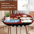 Chef Round Tablecloth, Fitted Table Cover with Elastic for 45"-54 ...