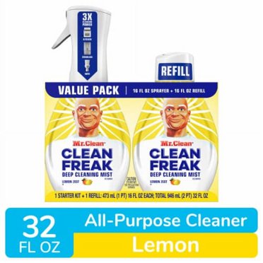 Mr. Clean 16 oz Clean Freak Lemon Scent Liquid Deep Cleaning Mist ...