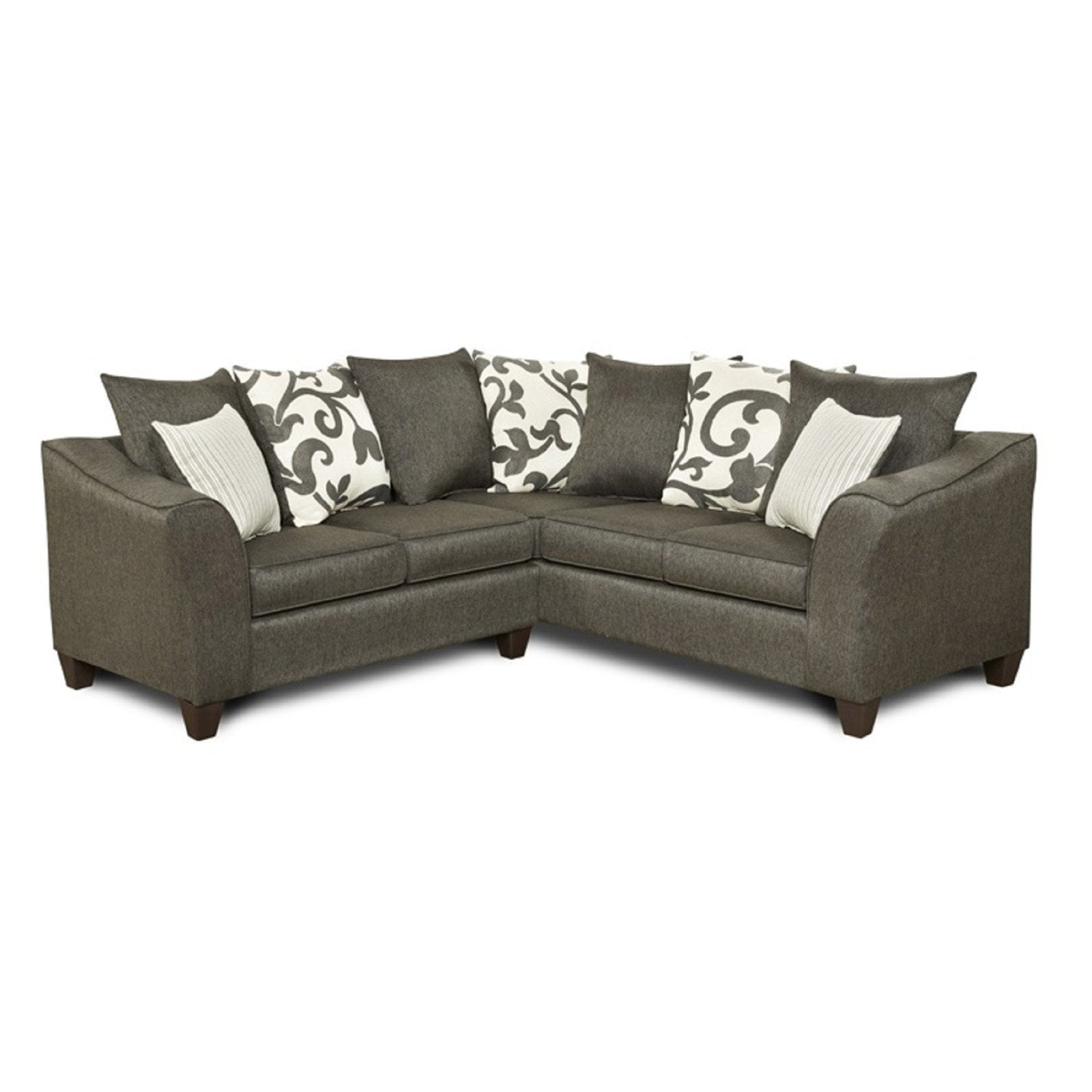 Chelsea Home Brantley 2 Piece Sectional Sofa with 9 Toss Pillows ...