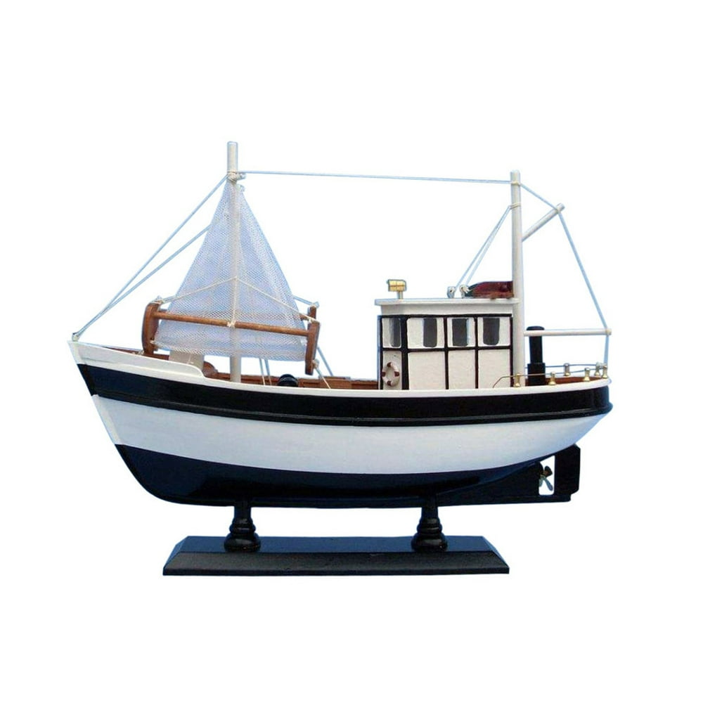 Mr. Shrimp 16" - Wooden Model Fishing Boat - Scale Model Ship ...