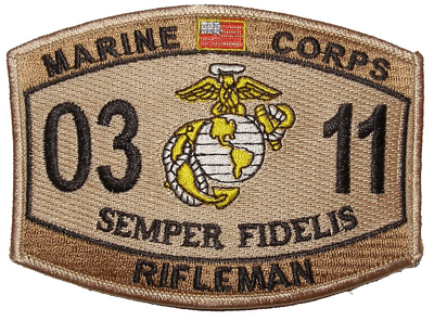 Marine Corps 0311 Rifleman Patch - Desert - Veteran Owned Business ...