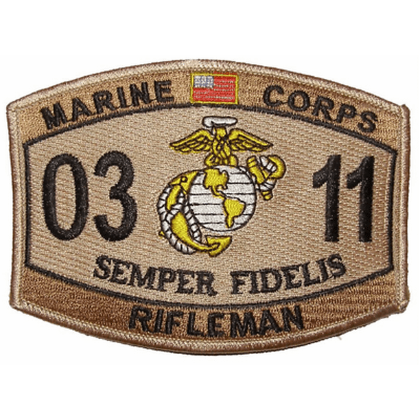 Marine Corps 0311 Rifleman Patch - Desert - Veteran Owned Business ...