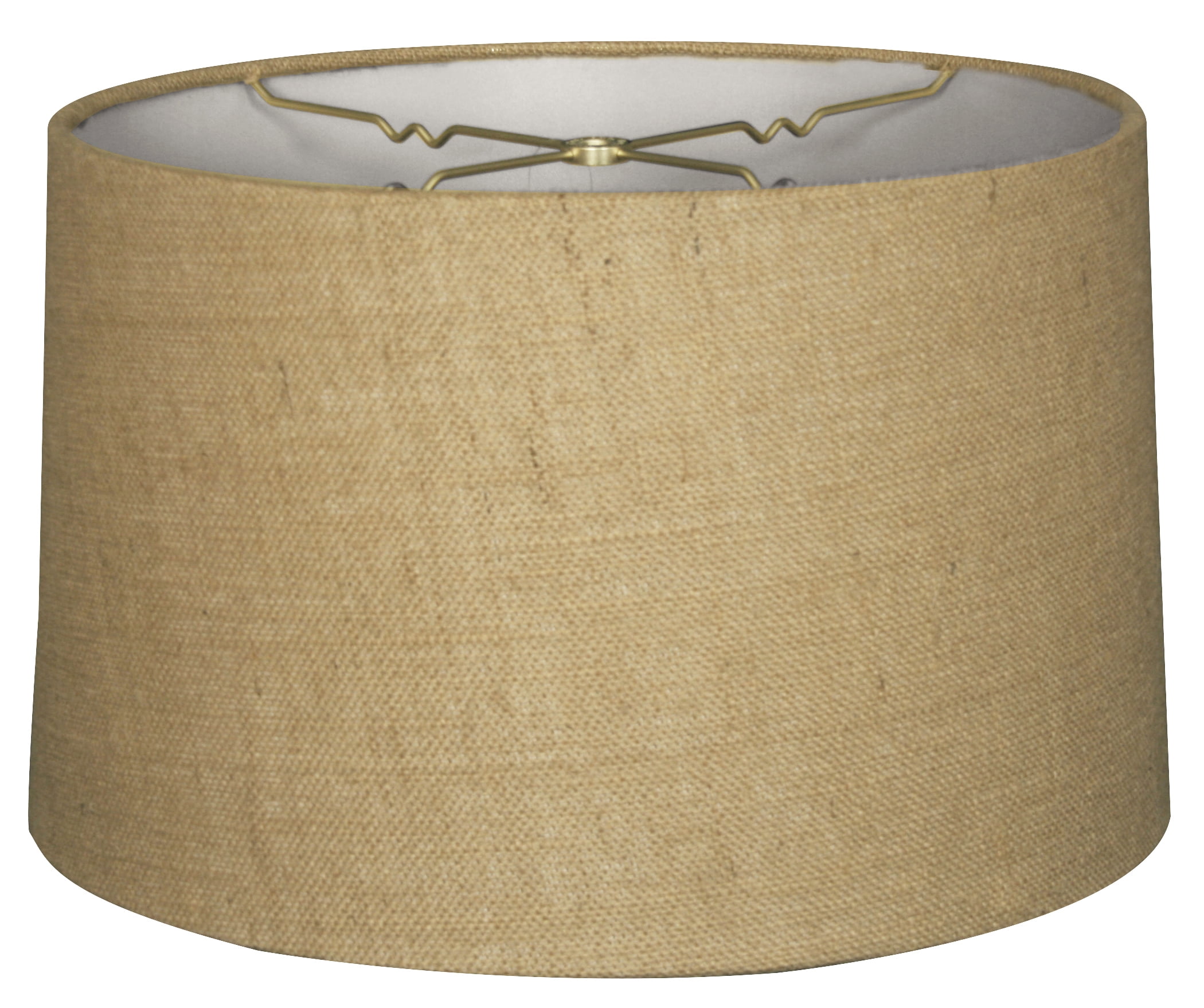 Royal Designs 18" Shallow Drum Hardback Lamp Shade Burlap - Walmart.com