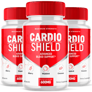 (3 Pack) Cardio Shield - Advanced Blood Pressure Support Capsules ...