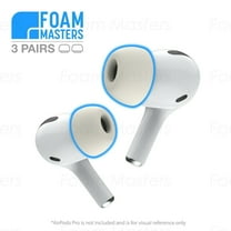 Foam Masters Premium Memory Foam Ear Tips For AirPods Pro | 3 Pairs ...