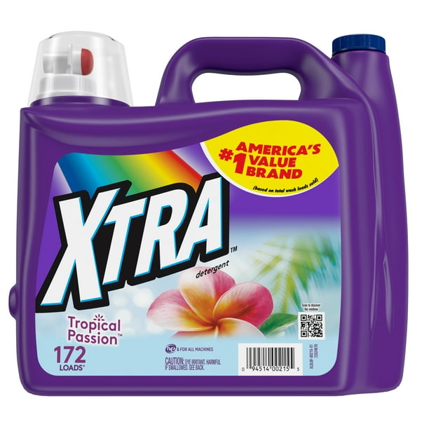 Xtra Tropical Passion, 172 Loads Liquid Laundry Detergent, 206.4 fl oz ...