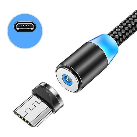 Lighting 2.4a Fast Charge Micro Magnetic Cable(Black For Micro ...