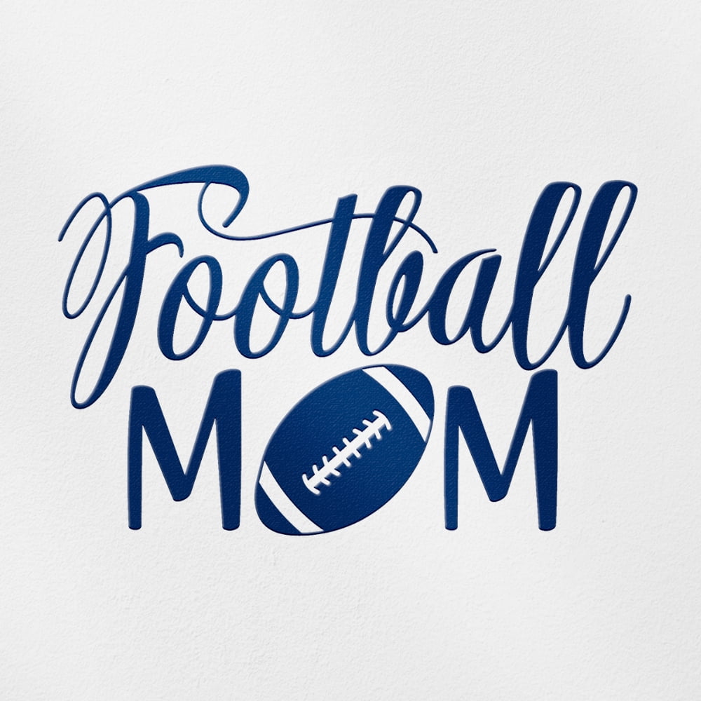 Transparent Decal Stickers Of Football Mom (Navy Blue) Premium ...