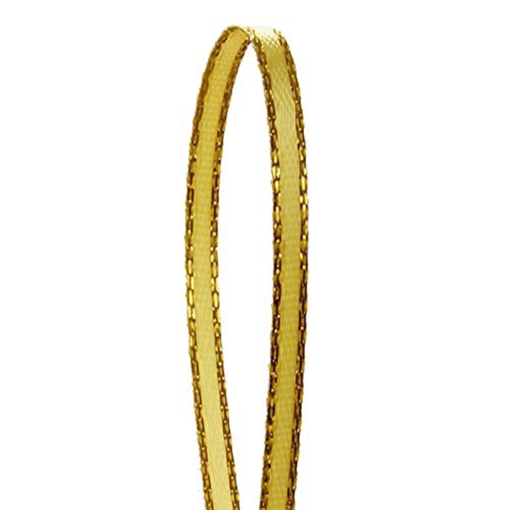 1/8in. X 50 Yards Yellow Gold Edge Satin Ribbon - Walmart.com