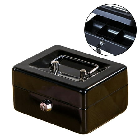 Mini Safe Petty Cash Tray Piggy Bank Lockable Deposit Box Money Drawer ...