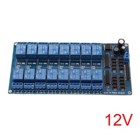 fashionhome 5V/12V 10A 16 Channel Relay Module Board Optocoupler ...