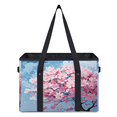 ADECORIVY Pink Cherry Blossom Tree Reusable Grocery Bags, Foldable ...