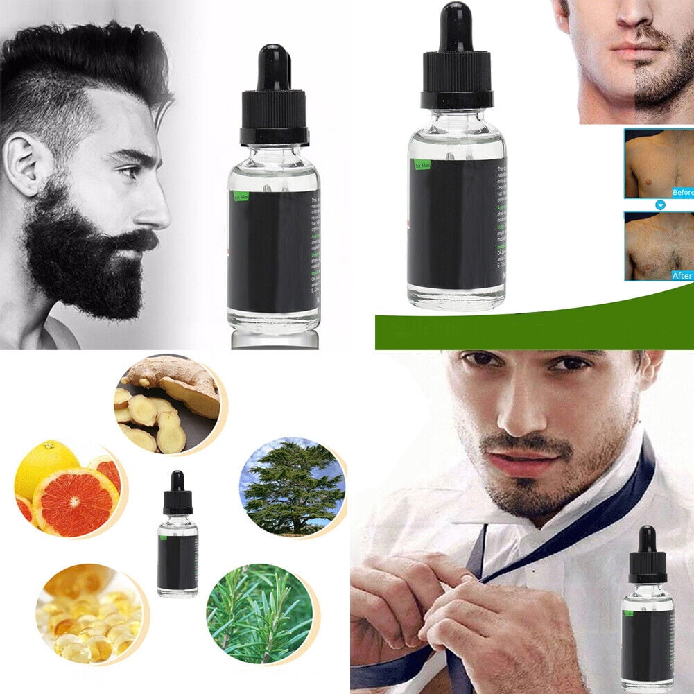 US2-4Pc Beard Growth Oil Serum Fast Growing Beard Mustache Facial Hair ...