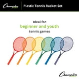 Champion Sports 21-Inch Plastic Tennis Racquet Set Assorted Colors ...