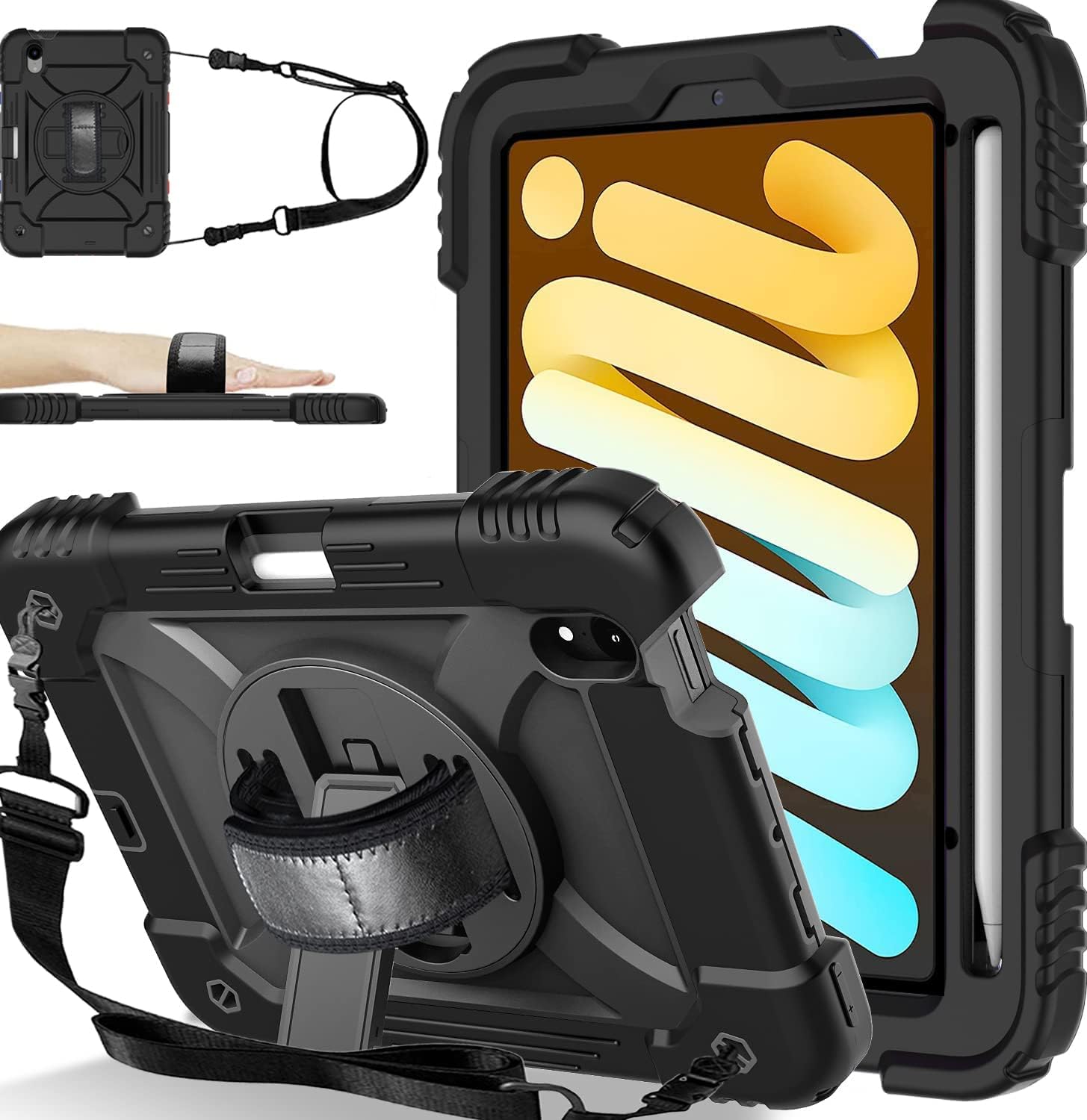 BMOUO iPad Mini 6 8.3 Case, iPad Mini 6th Generation Case, Rugged ...