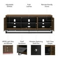 Alphason Studio 68" Media Console with Beveled Steel Base for TVs up to ...