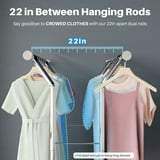 HOKEEPER 330 lbs Industrial Strength Garment Rack, Adjustable, Movable ...