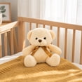 20cm Classic Ribbon Teddy Bear Plush Toy, Soft Stuffed Animal in Pink ...